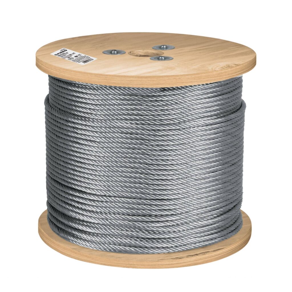 CABLE DE ACERO 6X19 FC ALMA DE FIBRA ROLLO X 200 MT – Hercab